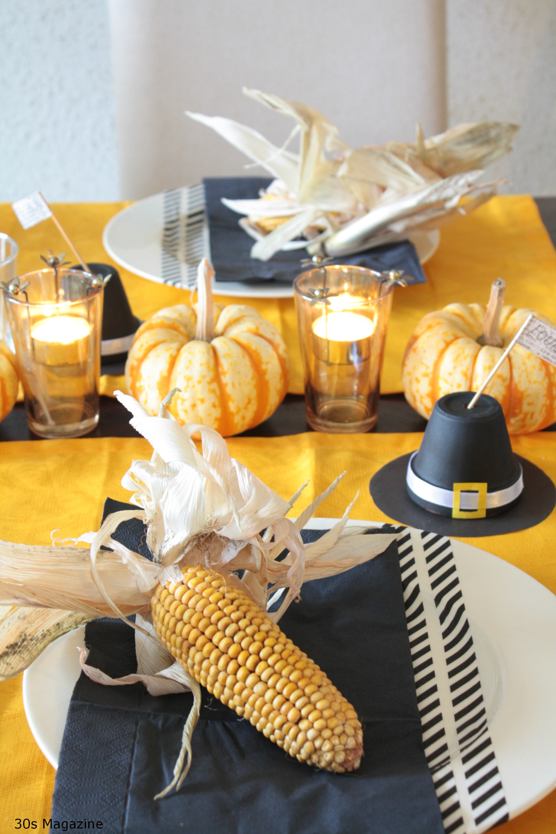 30s Magazine - Thanksgiving tablesetting: Modern crafty