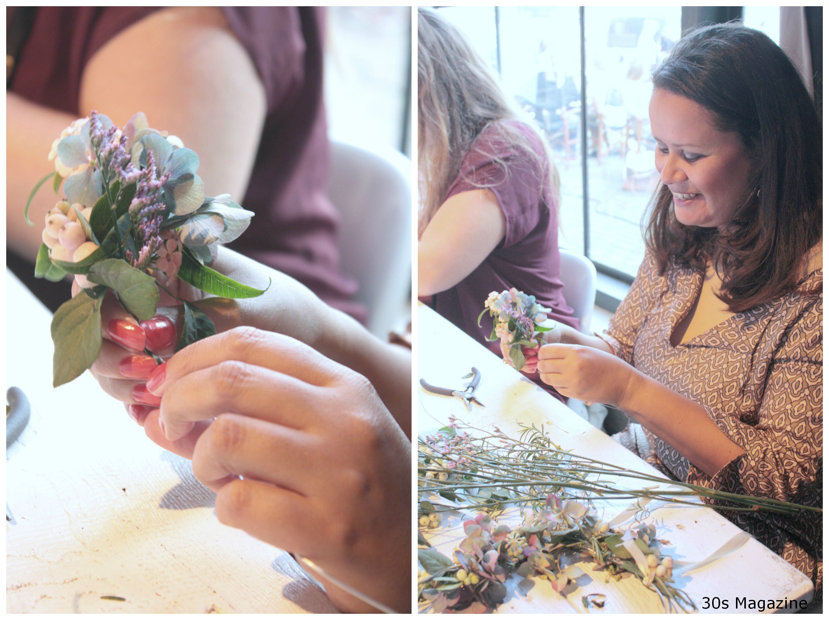 30s Magazine - Louise making a wreath